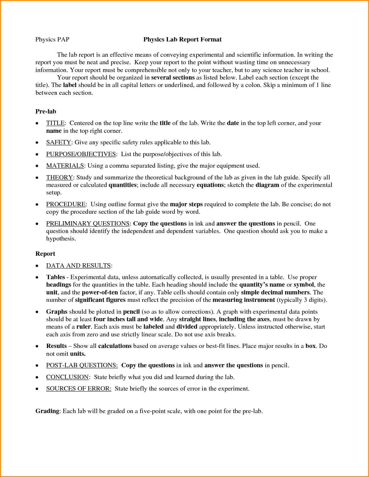25 Images Of Njctl Lab Report Template Pdf Zeept In Physics Lab 