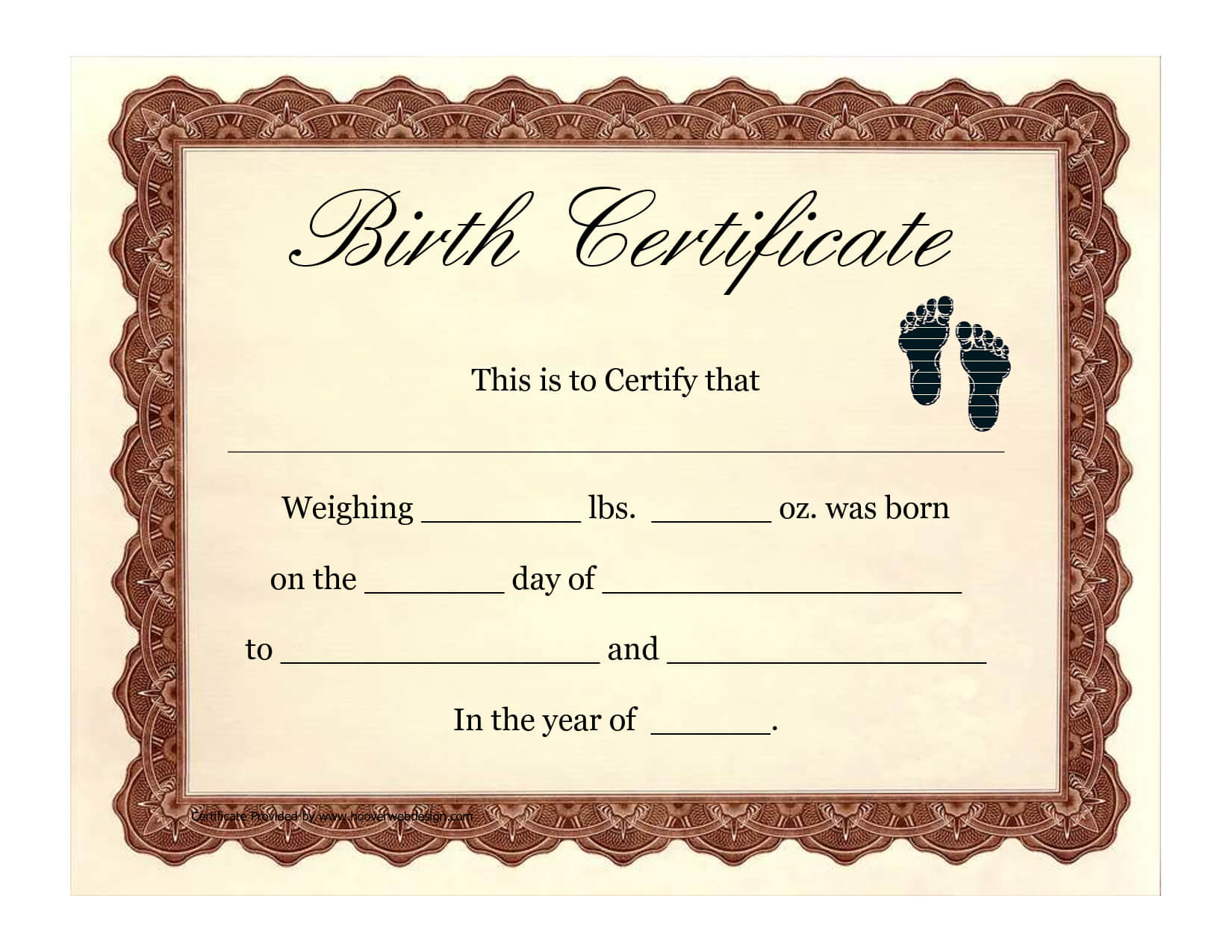 Best Photos Of Printable Fake Birth Certificates Baby Intended For 