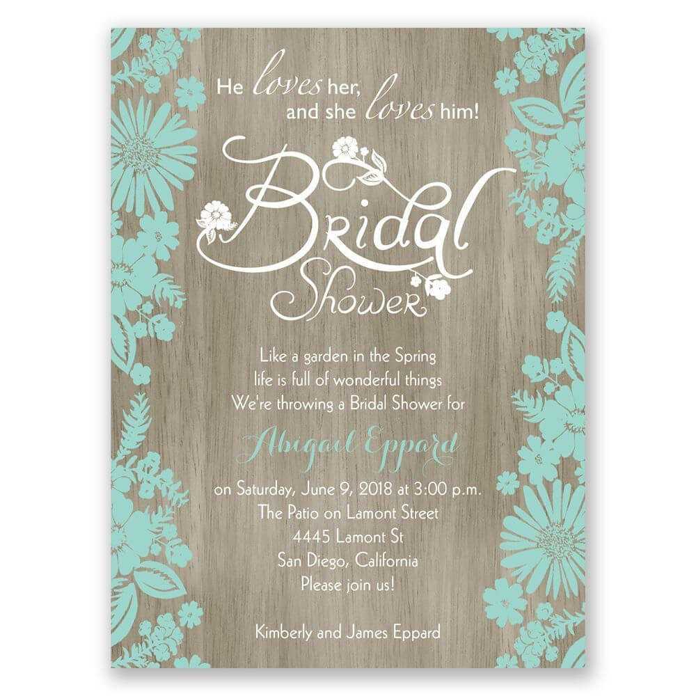 Blank Bridal Shower Invitations Templates