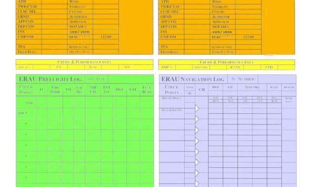 Flight Planning within Compass Deviation Card Template - Professional ...
