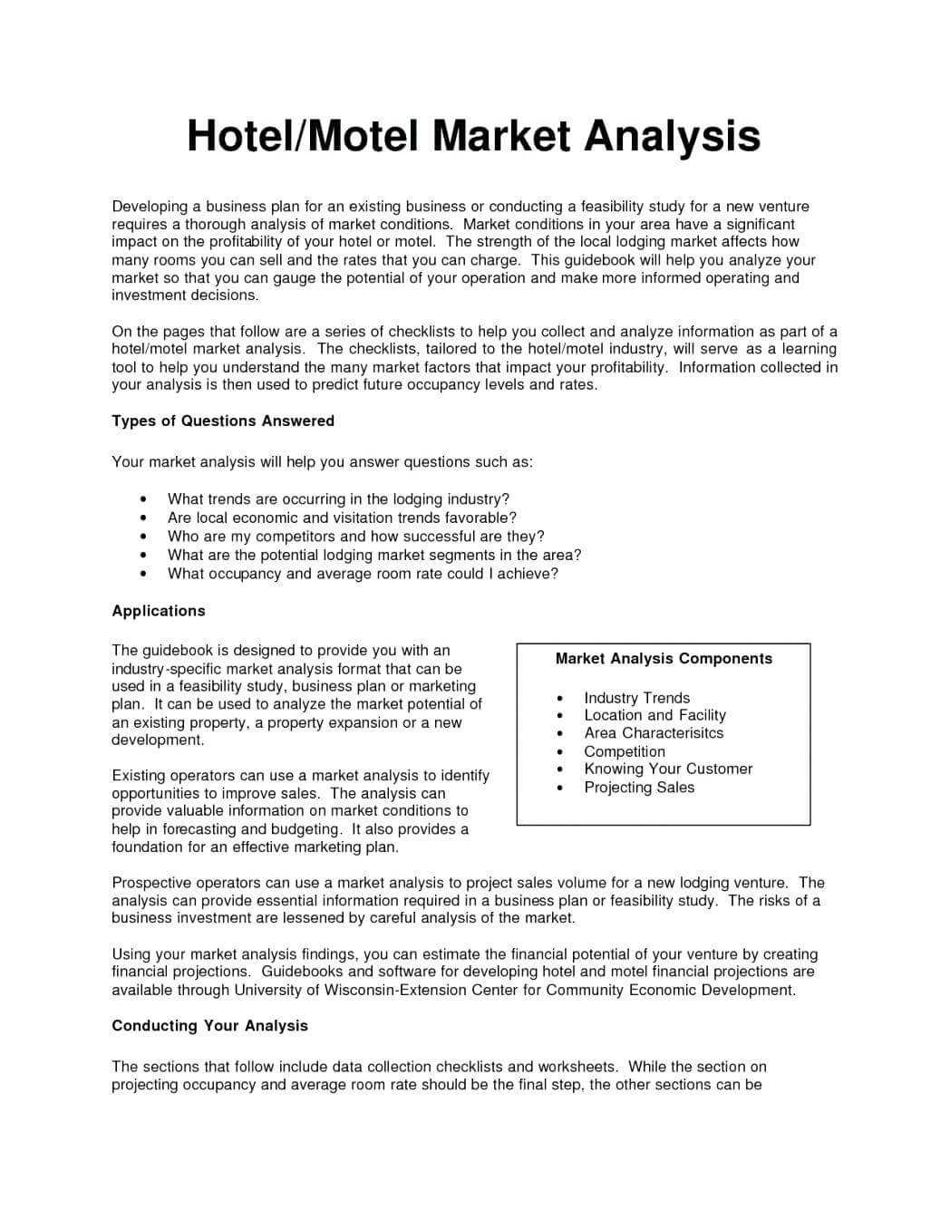 Industry Analysis Report Template Atlantaauctionco In Industry