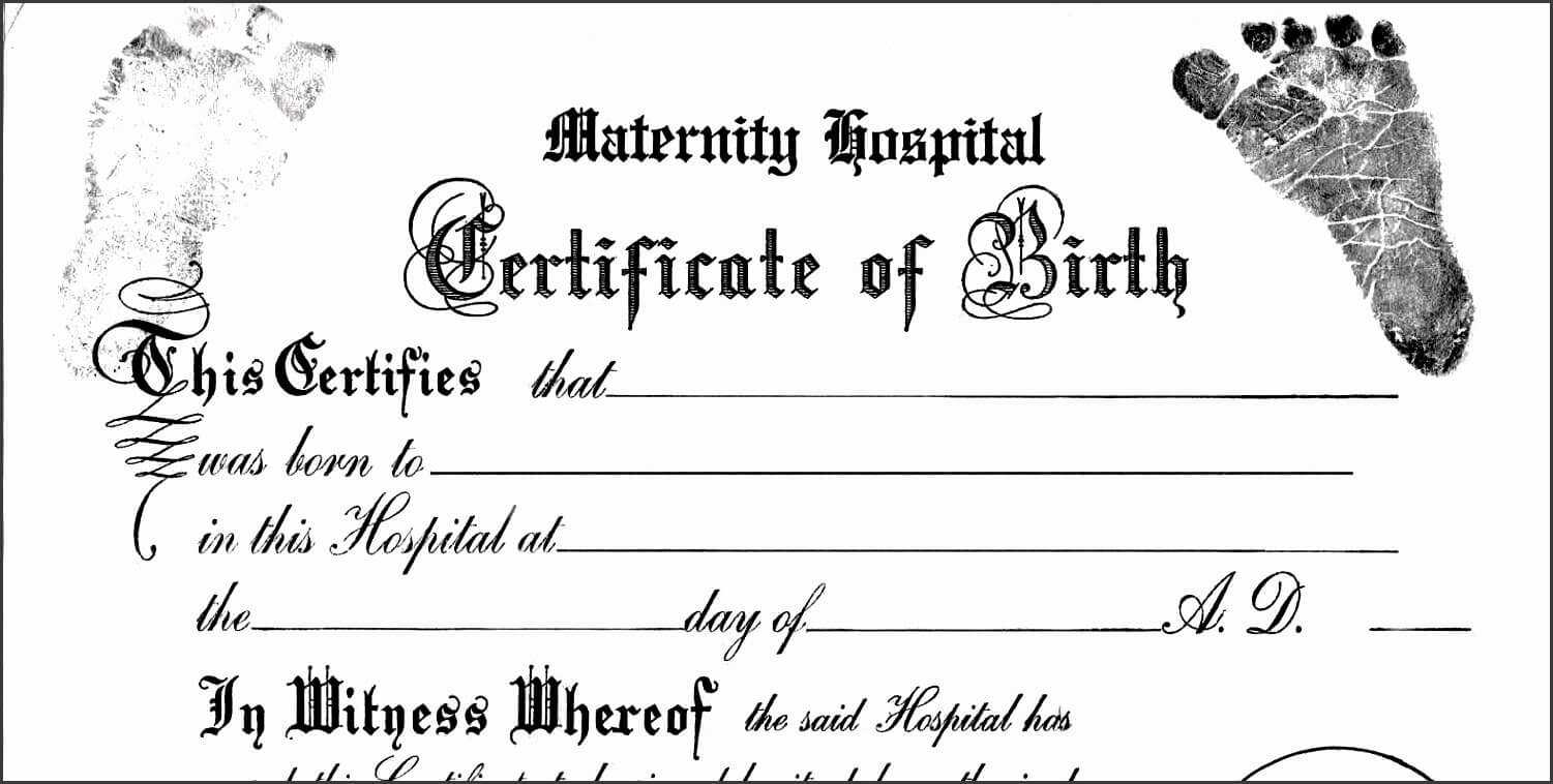 Sample Blank Birth Certificate Fresh Fake Template Free For Birth 