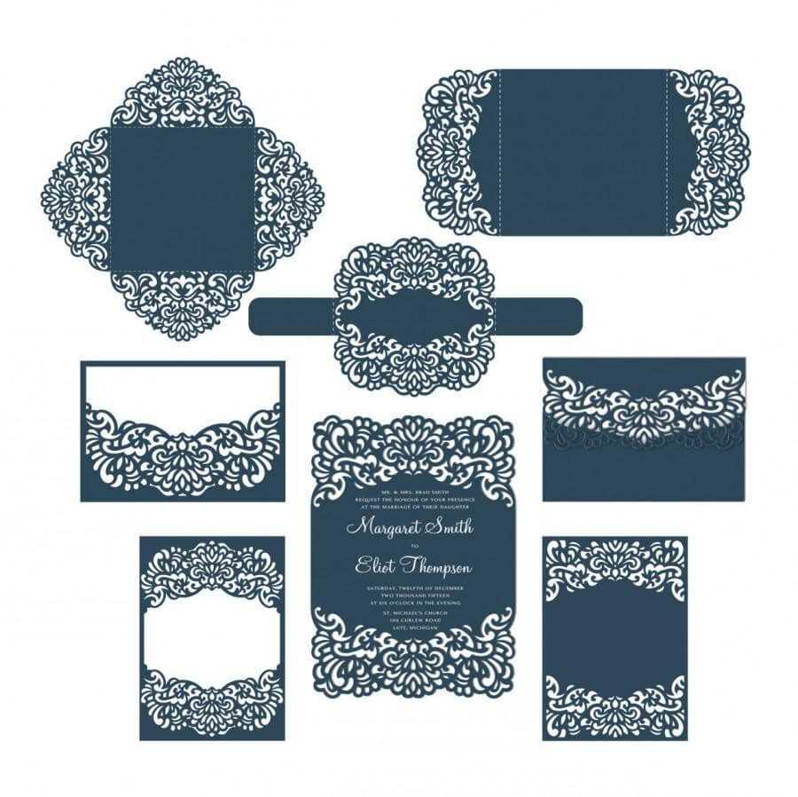 Silhouette Laser Cut Invitation Template